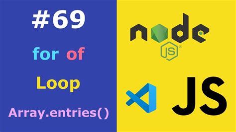javascript for beginners 69 for of loop array entries method youtube