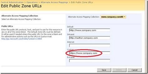 configuring a sharepoint website to allow ssl connections at sharepoint
