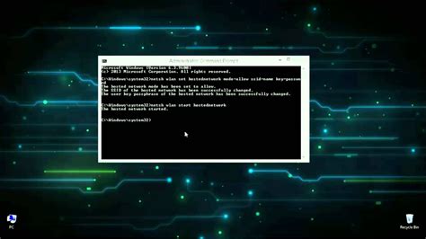 how to setup a wifi hot spot in windows using cmd command prompt