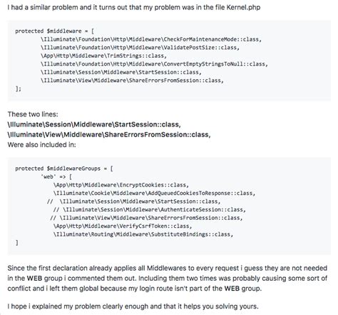 tokenmismatchexception in verifycsrftoken php line 68 laravel 5 3