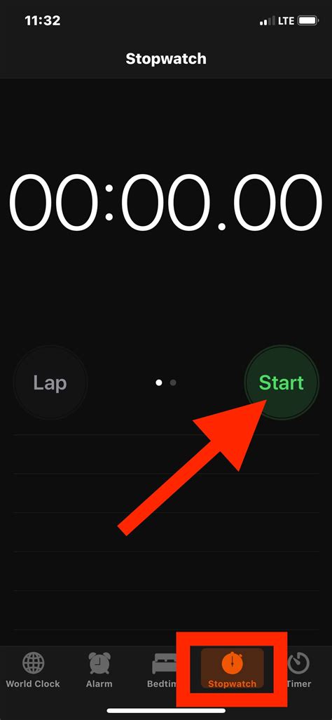 how to use stopwatch on iphone