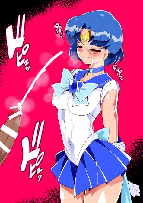 Rule 34 1girls Ami Mizuno Bishoujo Senshi Sailor Moon Blue Hair Blush