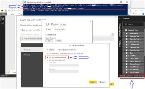 solved direct query on sql server on windows authenticati