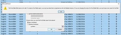 vba the pivottable field name is not valid runtime error 1004