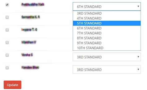 php post table rows which are checked with other select