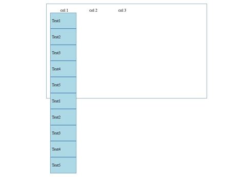 javascript how to display vertically overflowed items in
