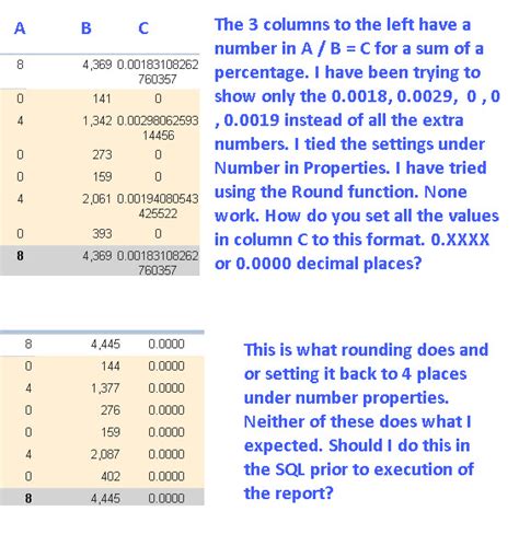 solved unable to get the proper number of decimal places to set in