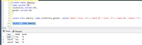 how to select rows in azure sql table containing using