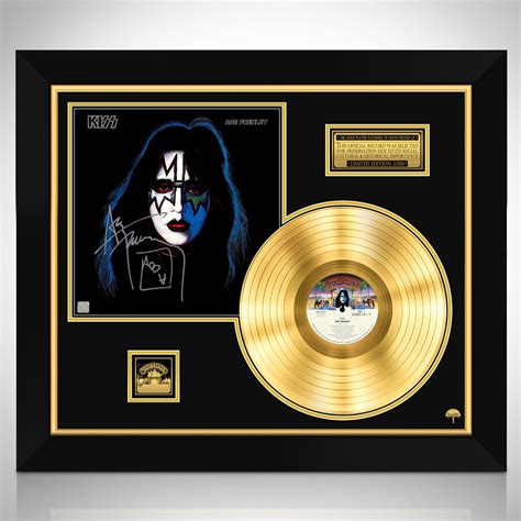 Kiss Ace Frehley Solo Album Gold Lp Limited Signature Edition Custom