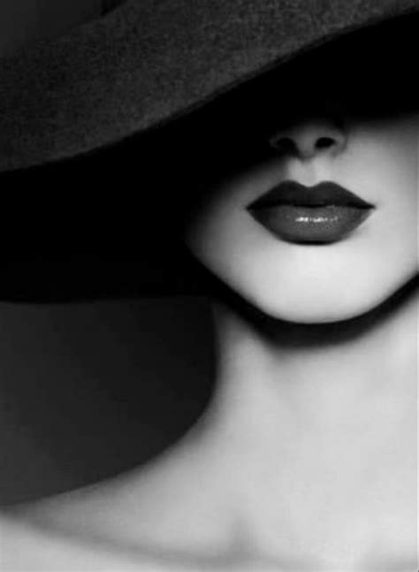 Black And White Photo Of Woman With Hat