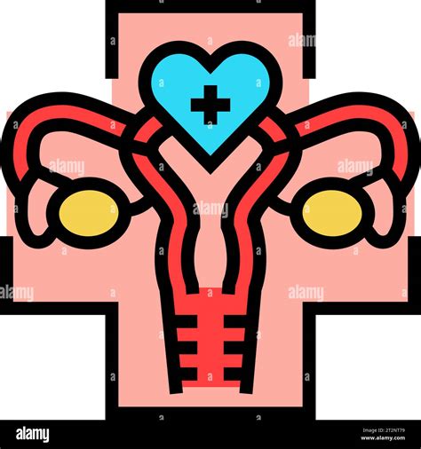 Reproductive Health Gynecologist Color Icon Vector Illustration Stock