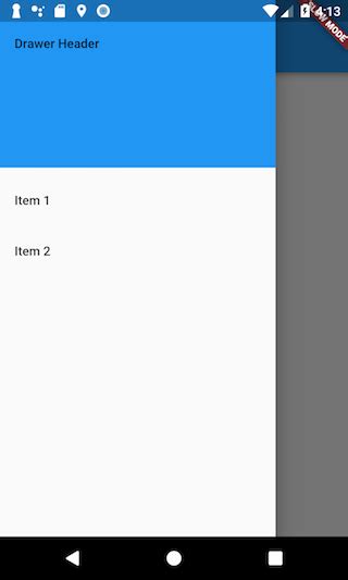 add a drawer to a screen flutter