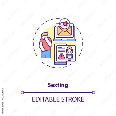 Sexting Culture Concept Icon Sending Erotic Nude Pictures To Partner