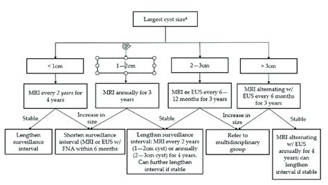 Surveillance Guidelines For Mucinous Pancreatic Cysts Adapted From The