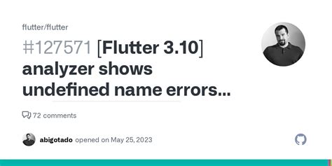 [flutter 3 10] analyzer shows undefined name errors for `flutter test