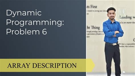 dynamic programming array description youtube