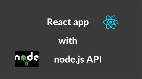 how to create react web app with a node js api backend