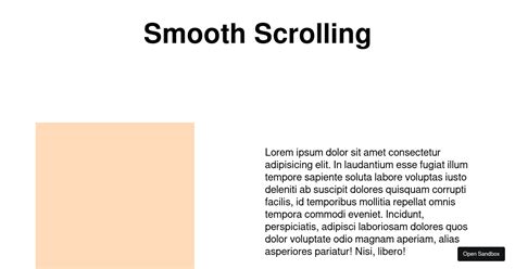 react super simple smooth scroll codesandbox