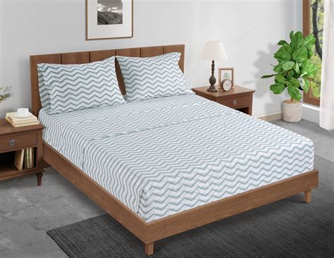 Casa Platino King Size 100 Cotton Bed Sheets Set With Pockets 4 Piece