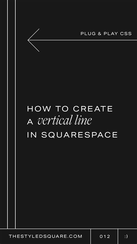 how to create a vertical line with css in squarespace — the styled