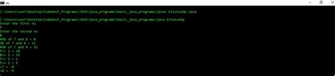 java program to use bitwise operators codedost