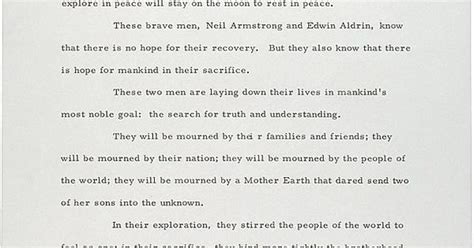 The Speech President Nixon Was To Give If Neil Armstrong And Buzz