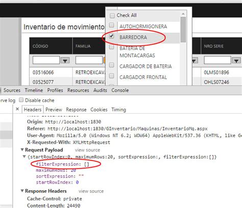 problem with filtering column checklist filterexpression not send