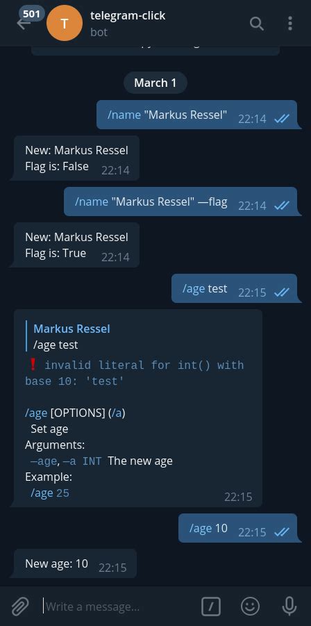 telegram click · pypi