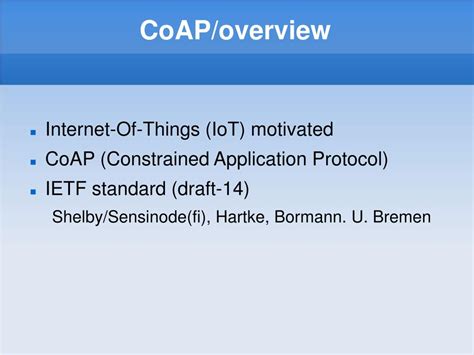 ppt coap an introduction powerpoint presentation free