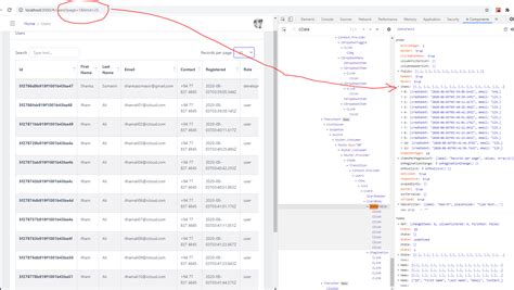 reactjs cdatatable core ui react is not showing data properly