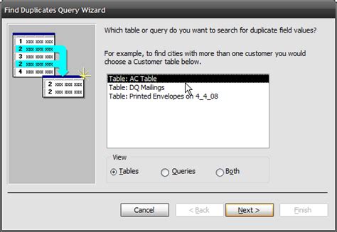 how to find duplicates in a table using access sql