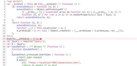 javascript jquery in typescript ajax exports is not defined stack