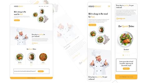 responsive food website design using html css and jquery restaurant