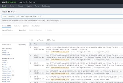 using splunk gcp exasol documentation