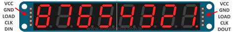 módulo display 7 segmentos 8 dígitos com max7219 arduino