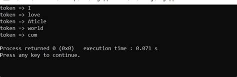 strtok function in c with example code aticleworld
