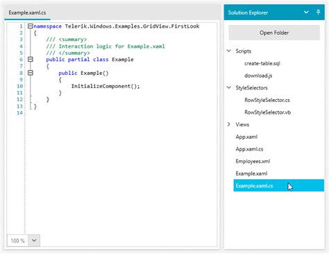 wpf syntaxeditor control telerik ui for wpf