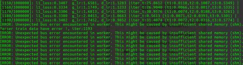 error unexpected bus error encountered in worker this might be caused