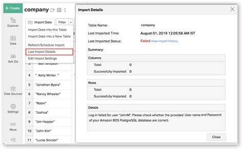 amazon rds postgresql l zoho analytics help