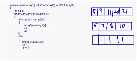 cbse xii computer science arrays merging of arrays part ii youtube