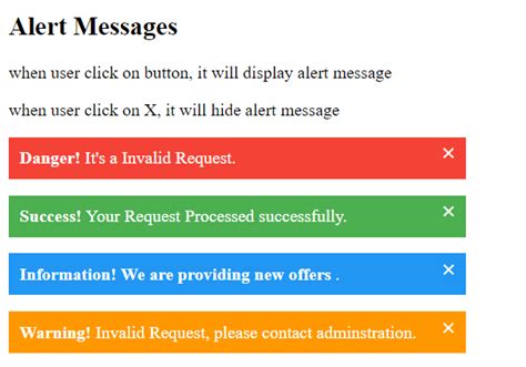 how to create alert messages with css skptricks