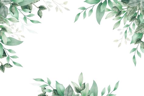Beautiful Watercolor Floral Leaves Background 18752535 Vector Art At