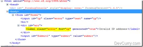 customize the display of error messages while using the jquery