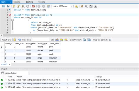 java checking room availability using jtable and jcalendar throws sql