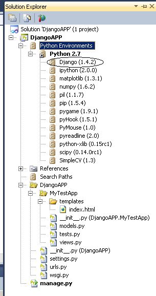 python django with vs2010 gives me importerror no module named