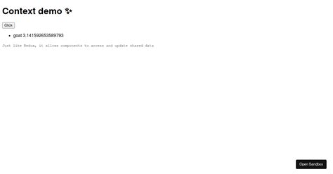 react context example codesandbox