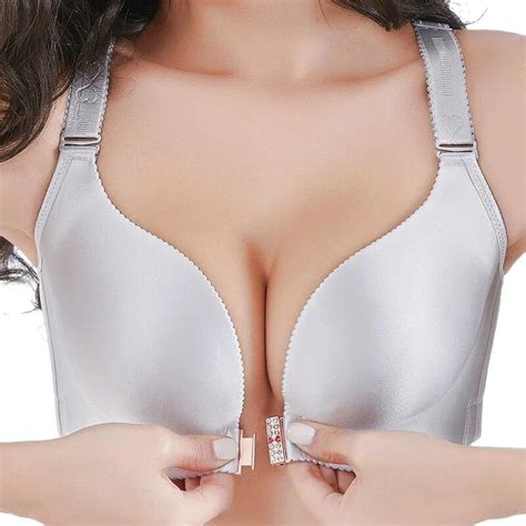 Cheap Women Plus Size Push Up Bra Front Closure Butterfly Brassiere