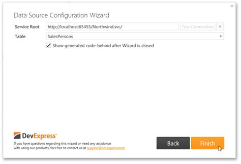 wcf data services winforms controls devexpress documentation
