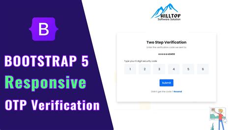 responsive otp verification form using bootstrap 5 bootstrap 5 form