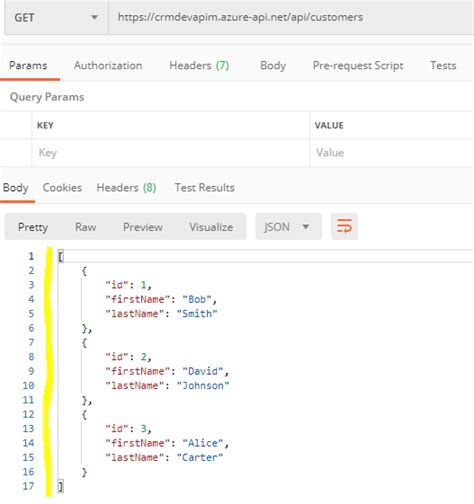 using postman to hit an api management endpoint with subscription